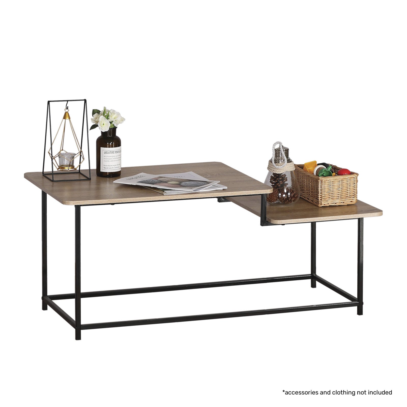 Luke Coffee Table 2 Tier Split Level Stylish Modern Design 1.09m ...