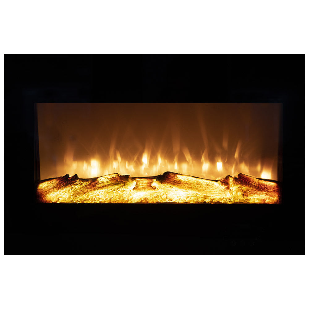 1800W Wall Mounted 80cm Electric Fireplace Heater Flame Effect Options ...