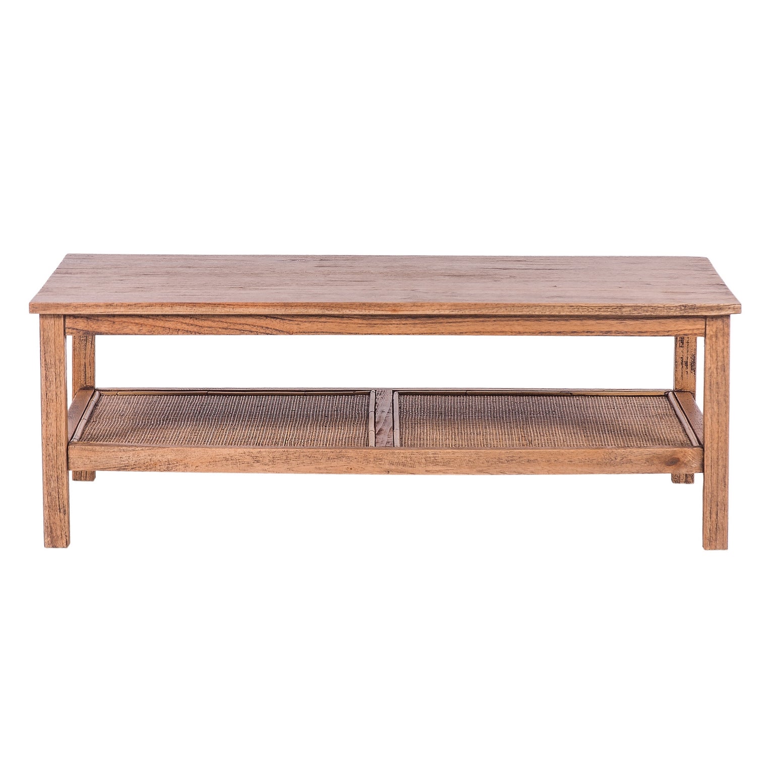 Jasmine Coffee Table 110cm Mindi Timber Wood Rattan Weave - Brown ...