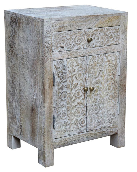 2 drawer whitewashed bedside cabinet takai design – Decor Trends