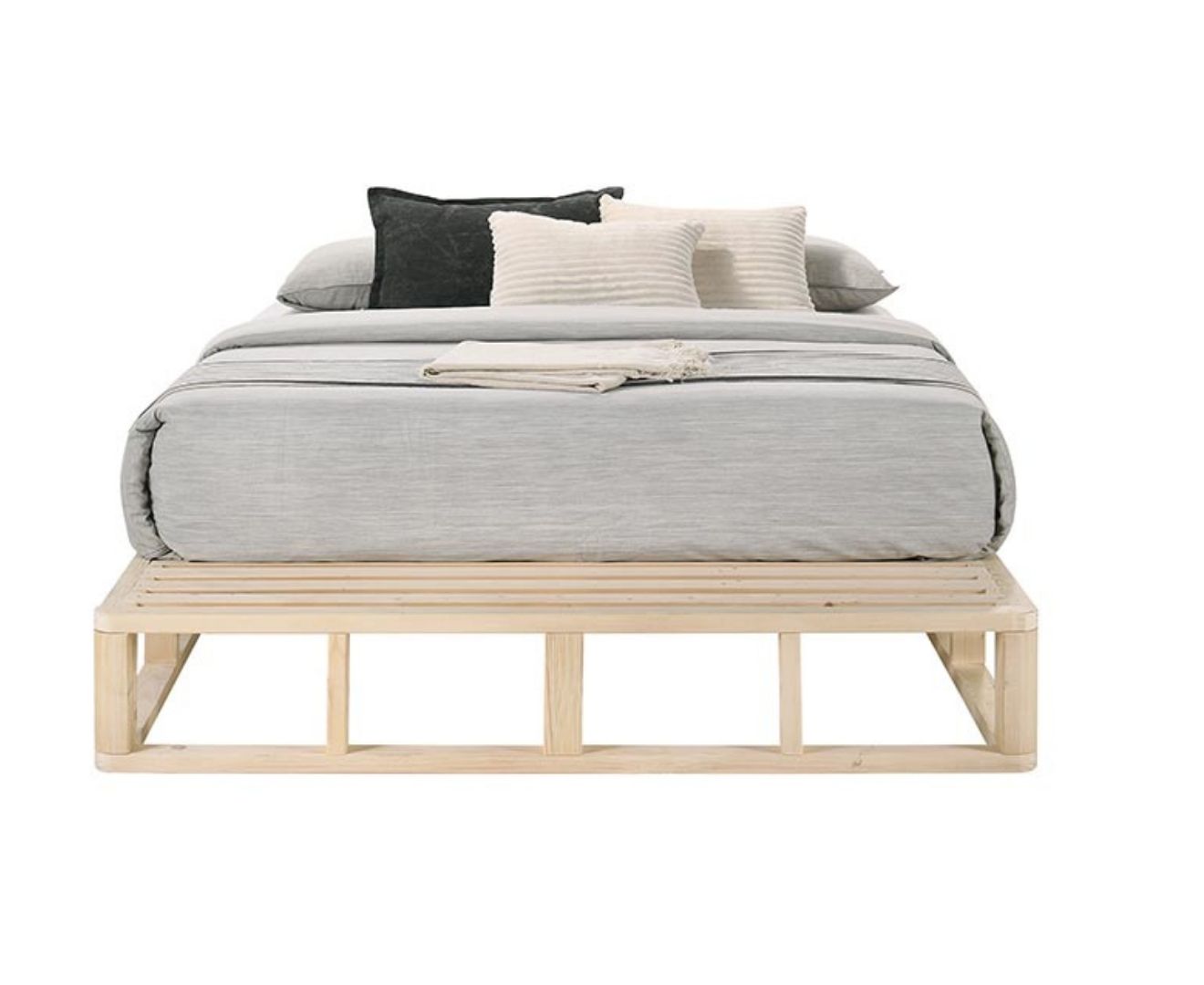 Luis Wooden Platform Bed Frame Base Queen – Decor Trends